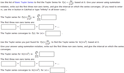 Solved Use this list of Basic Taylor Series to find the | Chegg.com