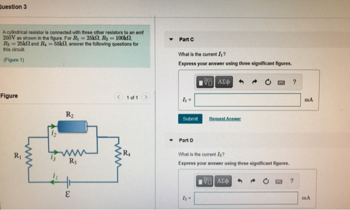 Solved Part A A cylindrical resistor is connected with three | Chegg.com