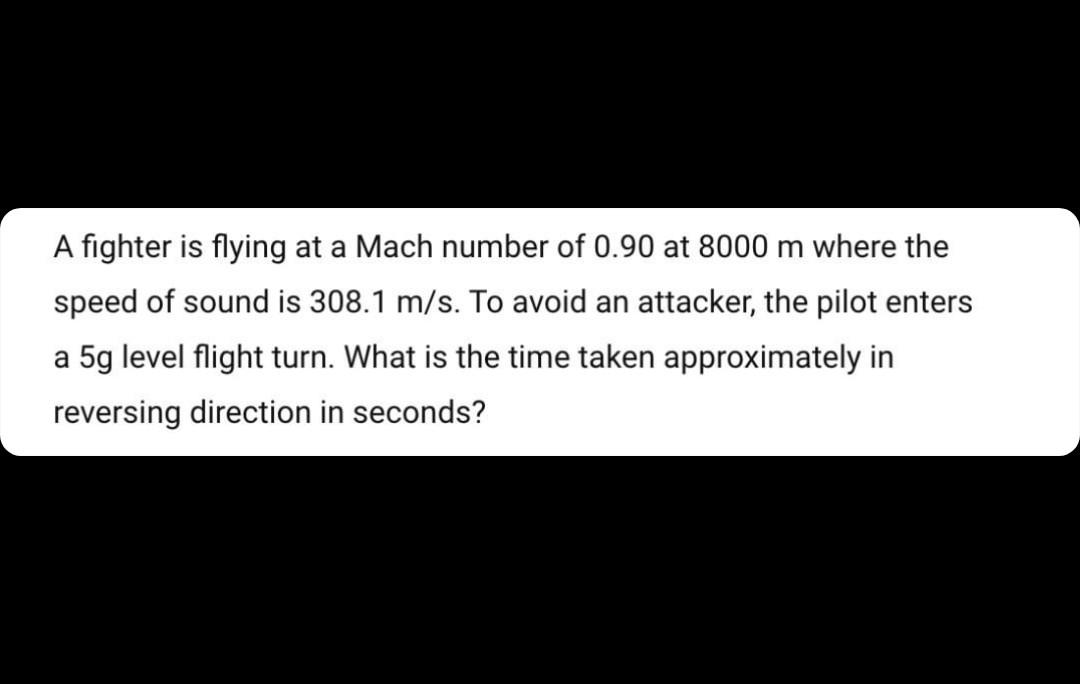 Solved A fighter is flying at a Mach number of 0.90 at 8000 | Chegg.com