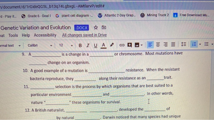1. Evolution is the process by which species change | Chegg.com