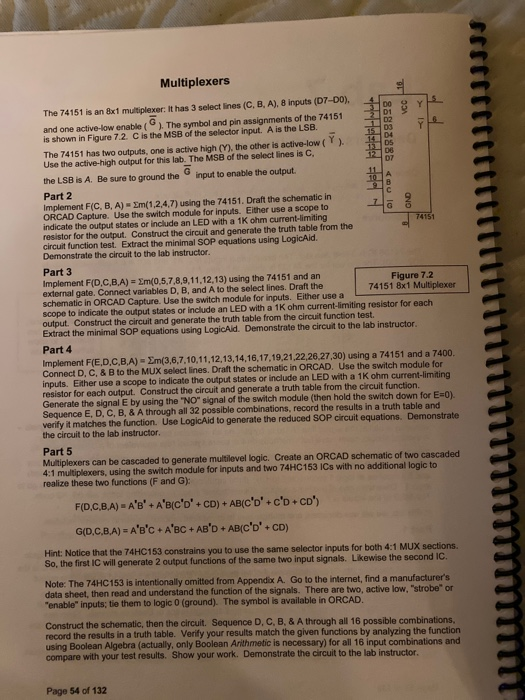 Lab 7 Decoders and Multiplexers Objectives • To | Chegg.com