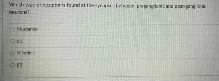 Solved Sympathetic preganglionic fibers O synapse onto | Chegg.com