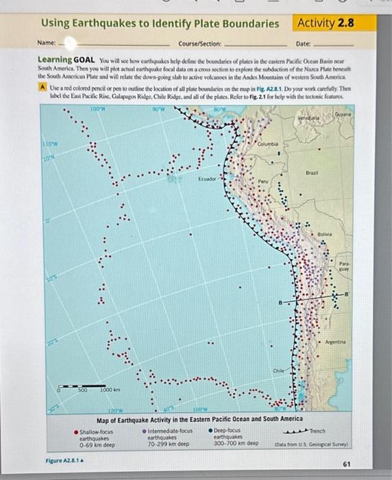 [Solved]: answer all questions please Using Earthquakes to I