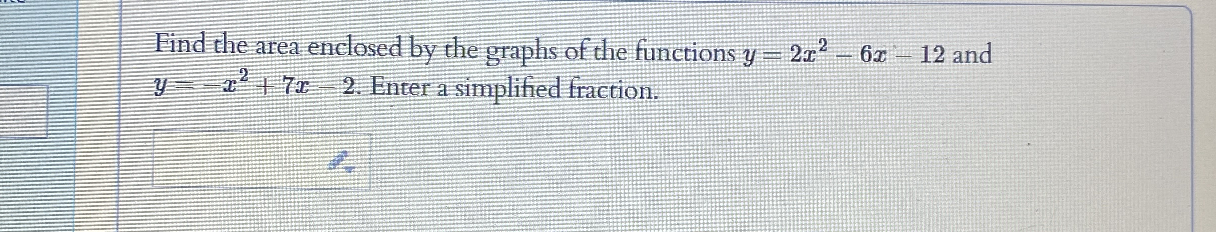 Solved Find the area enclosed by the graphs of the functions | Chegg.com