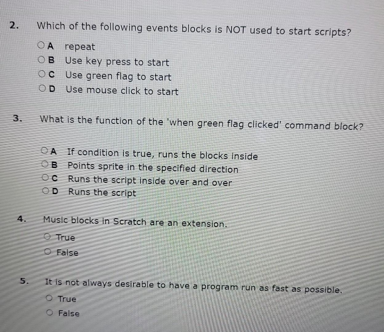 Solved 2. Which of the following events blocks is NOT used | Chegg.com