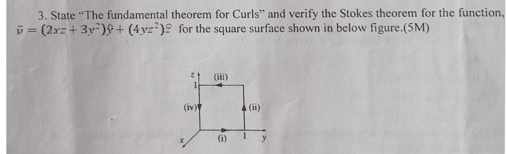 Solved State "The fundamental theorem for Curls" and verify | Chegg.com