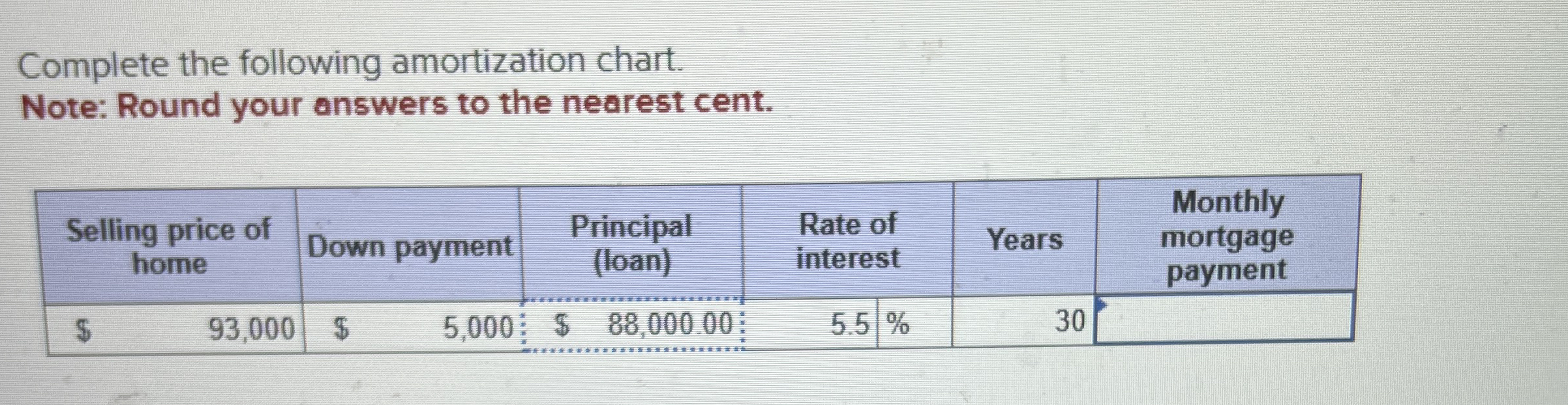 Solved Complete the following amortization chart.Note: Round | Chegg.com