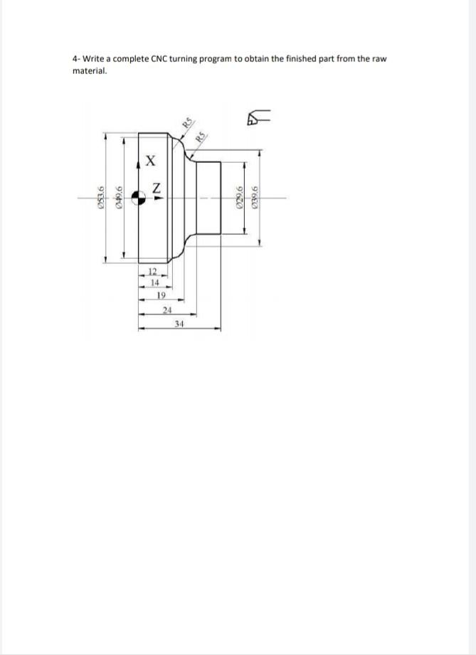 Solved ME 462 Assignment 1 CNC Programing exercises 1- If | Chegg.com