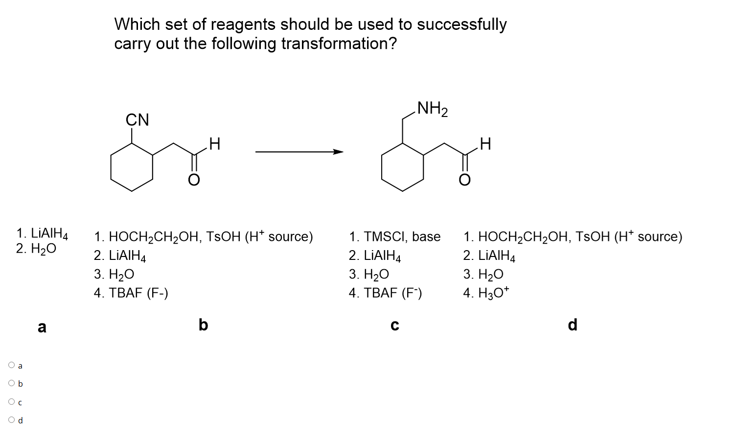 Solved Which set of ﻿reagents should be ﻿used to | Chegg.com
