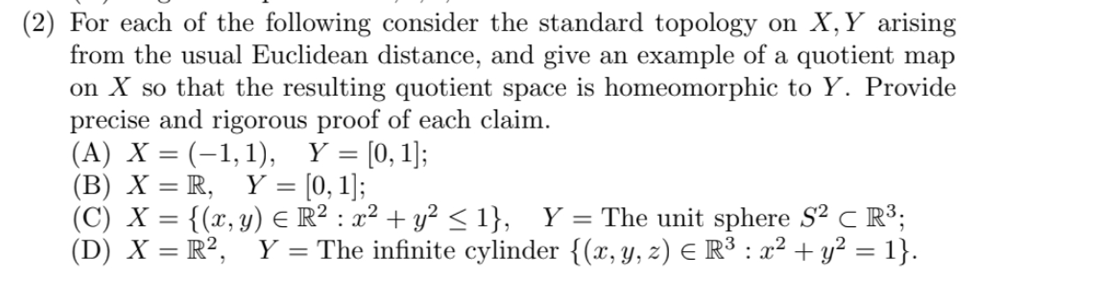 Solved (2) ﻿For each of the following consider the standard | Chegg.com