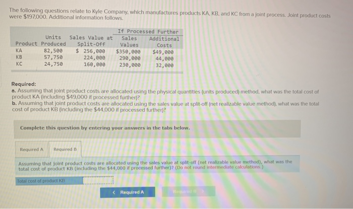 Solved The following questions relate to Kyle Company, which | Chegg.com