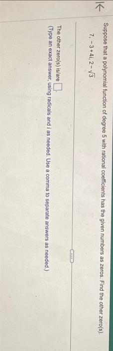 Solved Suppose that a polynomial function of degree 5 with | Chegg.com