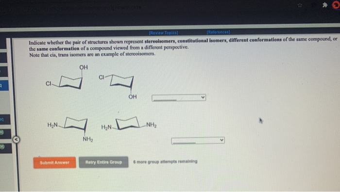 Solved [Review Topics) [References Indicate whether the pair | Chegg.com