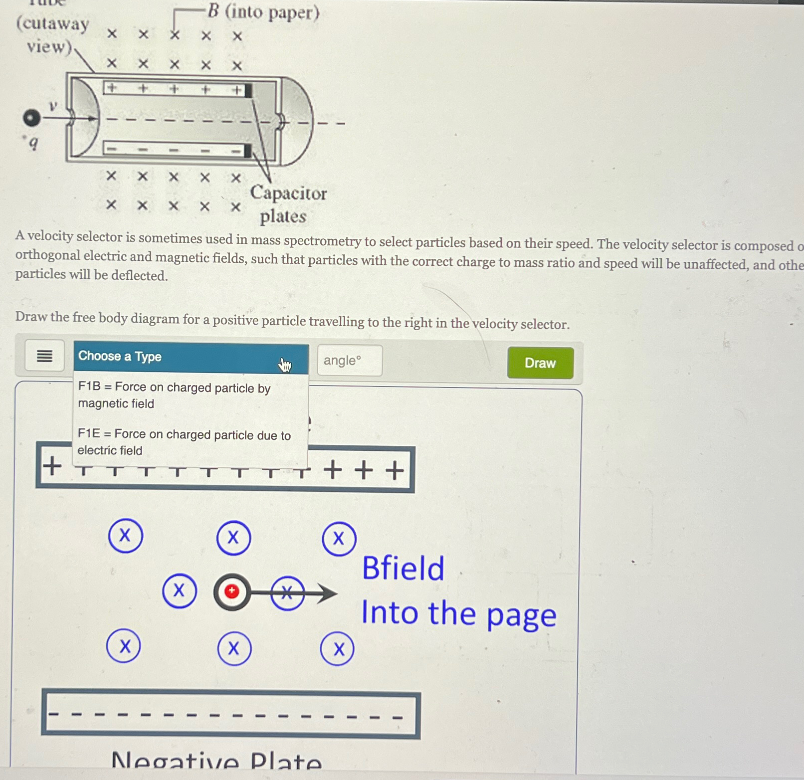 Solved A velocity selector is sometimes used in mass | Chegg.com