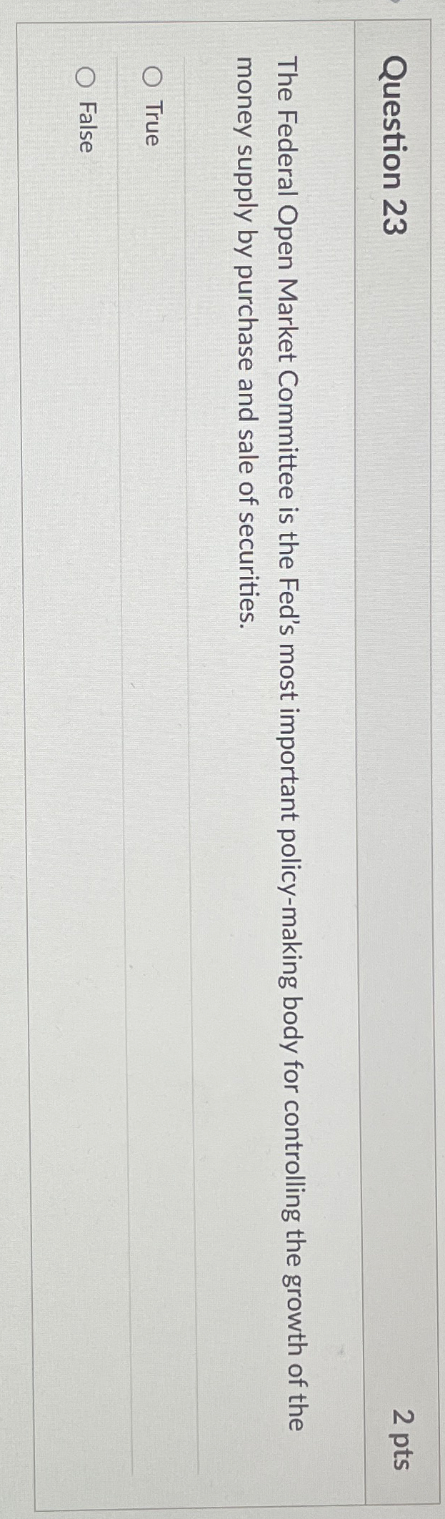 Solved Question 232 ﻿ptsThe Federal Open Market Committee is | Chegg.com