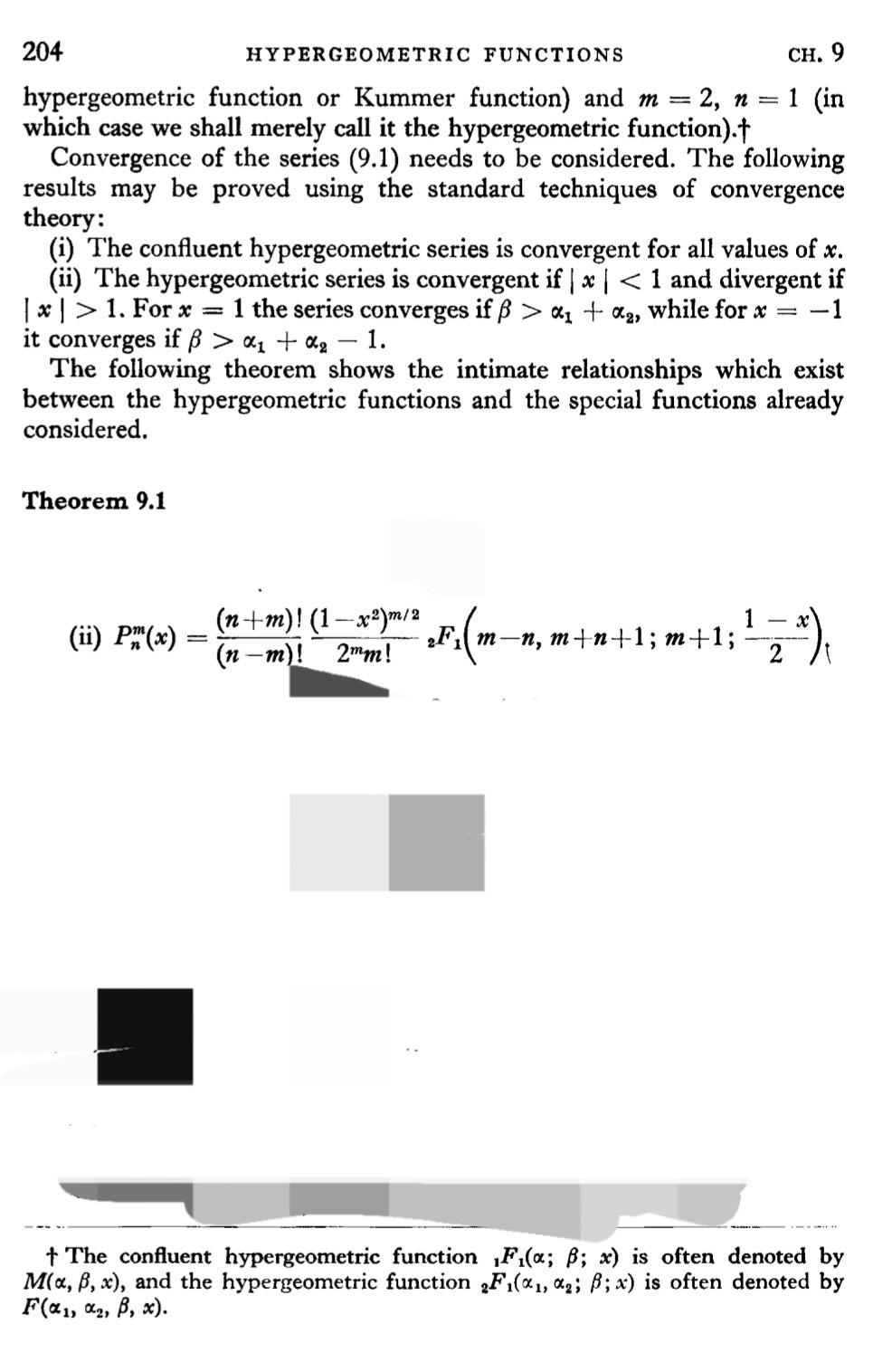 Solved 204HYPERGEOMETRIC FUNCTIONSCH. 9hypergeometric | Chegg.com