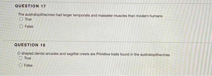 Solved QUESTION 20 The Dikika child fossil shows a | Chegg.com