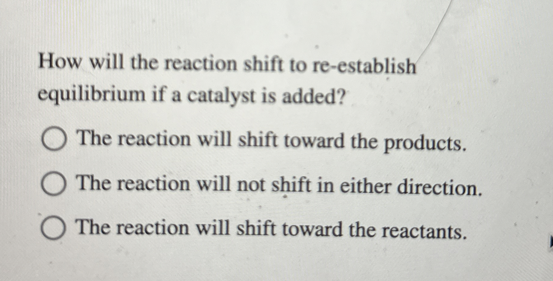 Solved How will the reaction shift to re-establish | Chegg.com