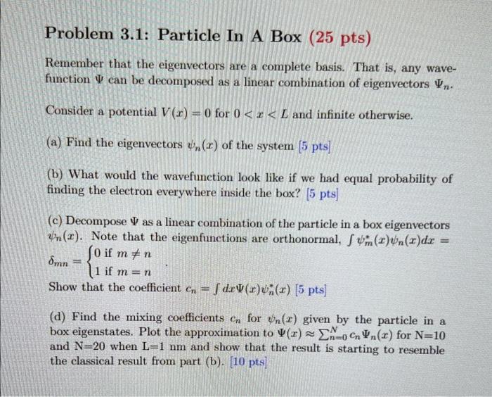 Remember that the eigenvectors are a complete basis. | Chegg.com