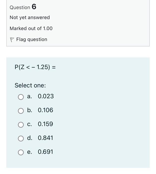 Solved Question 6 Not yet answered Marked out of 1.00 Flag | Chegg.com