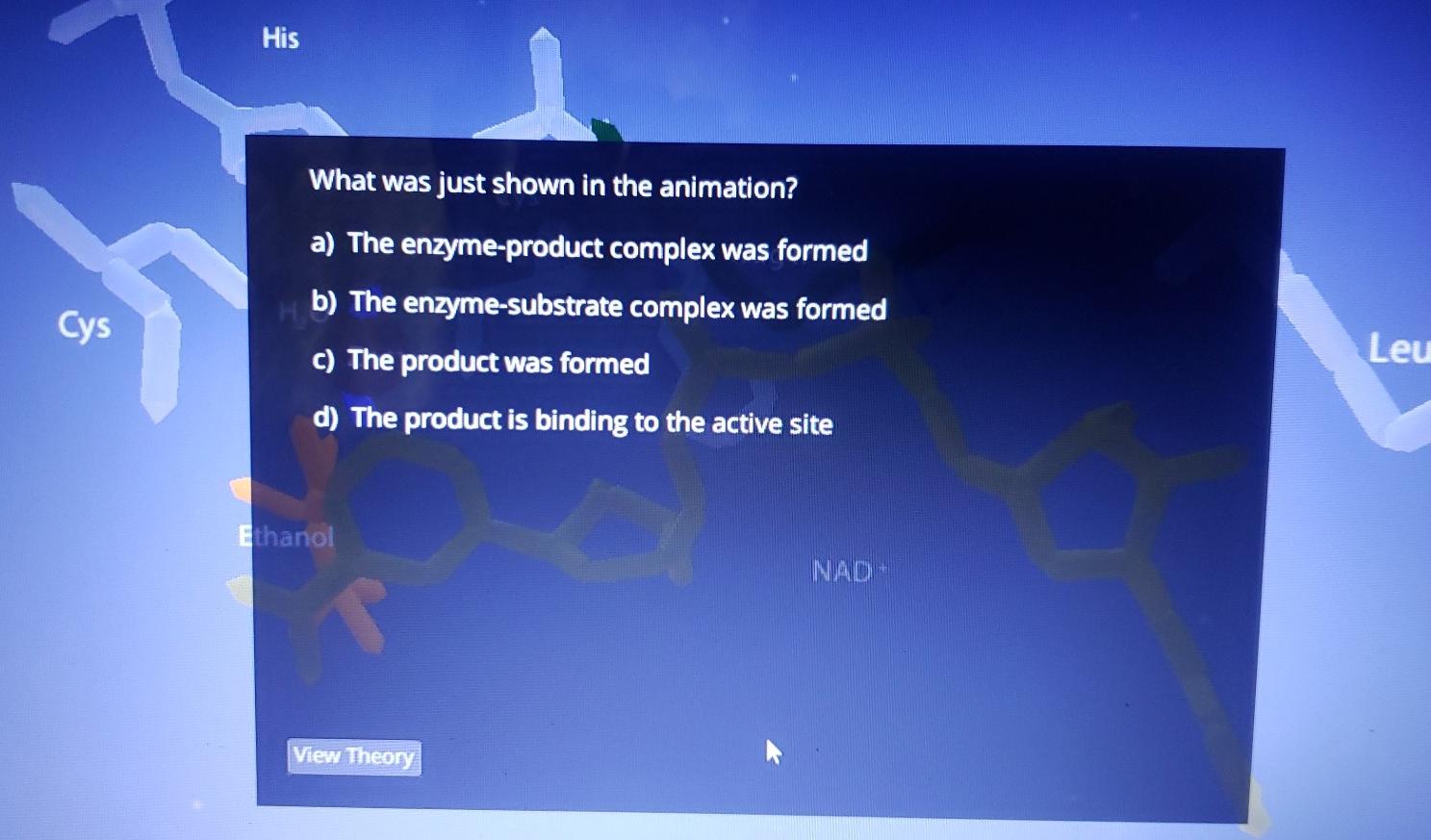 His What was just shown in the animation? a) The | Chegg.com