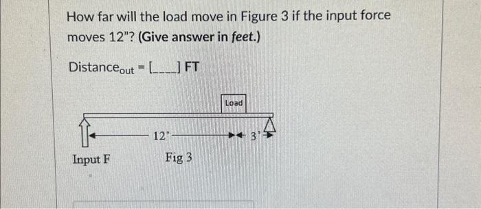Solved How far will the load move in Figure 3 if the input | Chegg.com