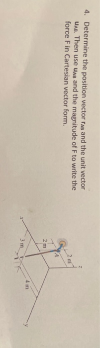 Solved 4. Determine the position vector rab and the unit | Chegg.com