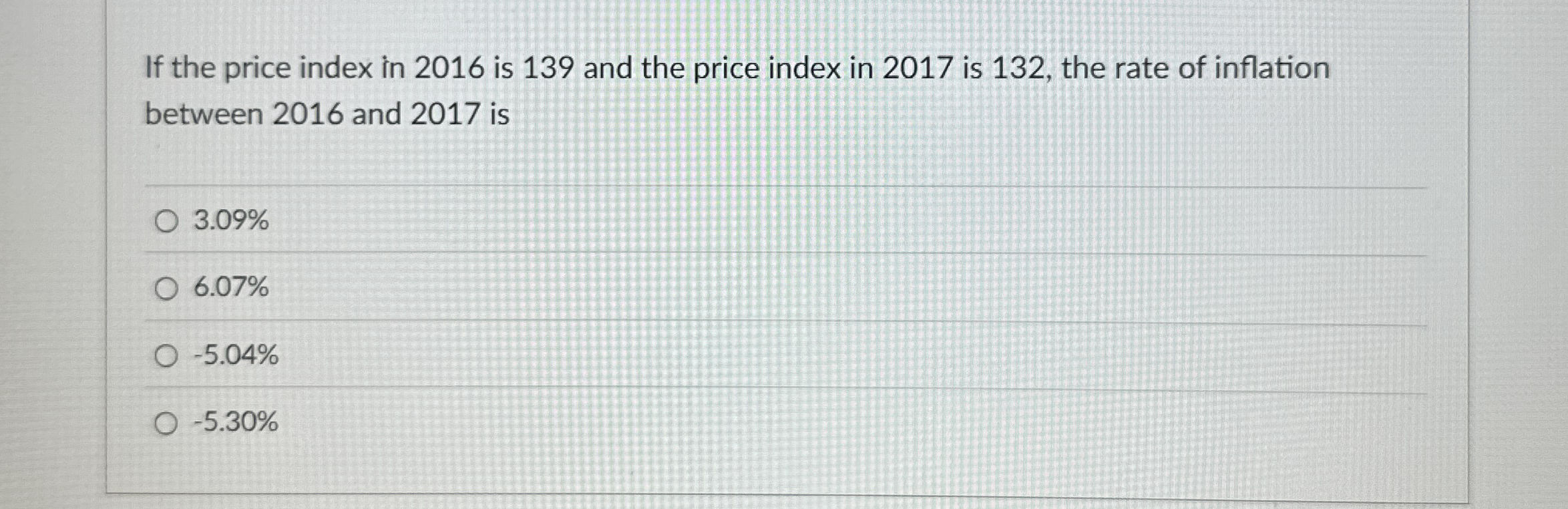 High Quality SOLUTION If the price index in 2016 ﻿is 139 ﻿and the price | Chegg.com