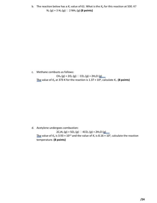 Solved b. The reaction below has a Kt value of 61 . What is | Chegg.com