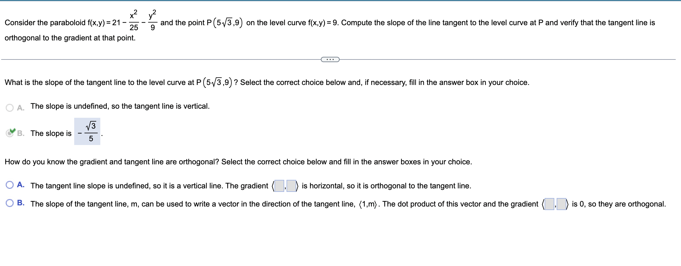 Solved orthogonal to the gradient at that point.What is the | Chegg.com