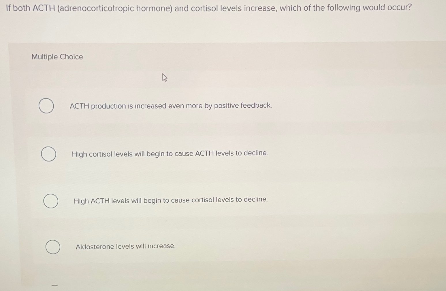 Solved If both ACTH (adrenocorticotropic hormone) ﻿and | Chegg.com