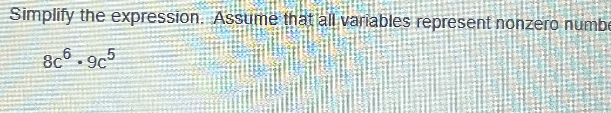 Simplify the expression. Assume that all variables | Chegg.com