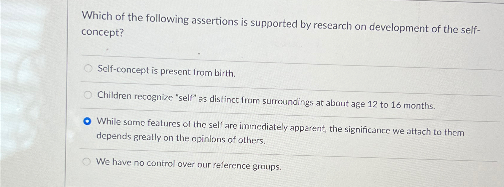 Solved Which of the following assertions is supported by | Chegg.com