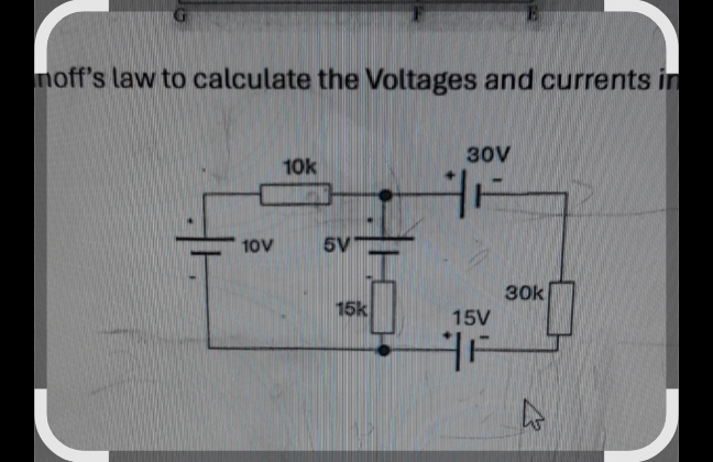 Solved roff's law to calculate the Voltages and currents | Chegg.com