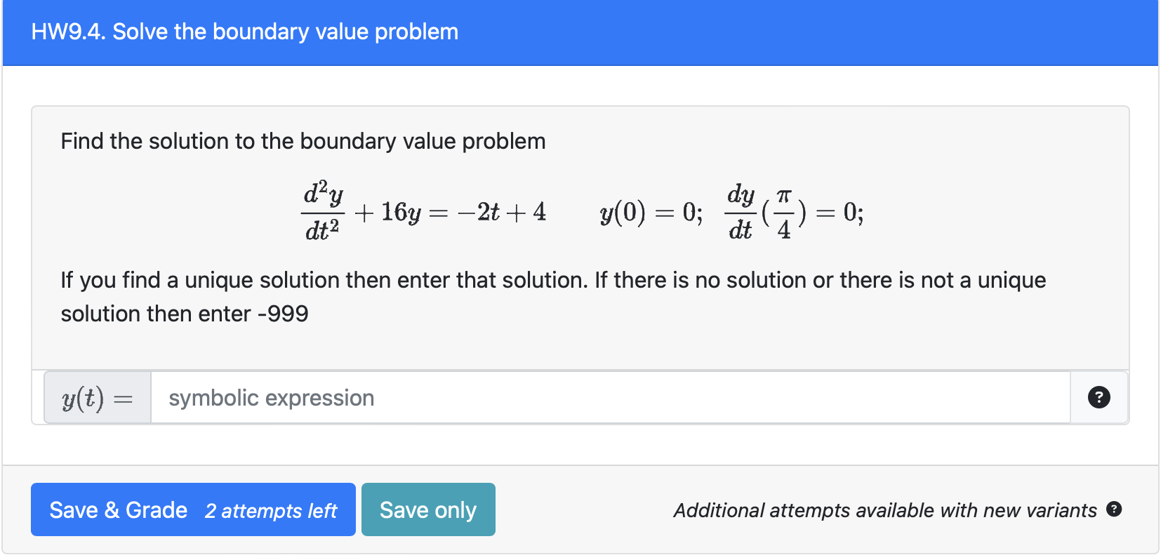 Solved Find the solution to the boundary value | Chegg.com