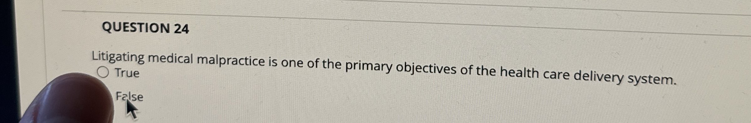 Solved QUESTION 24Litigating medical malpractice is one of | Chegg.com