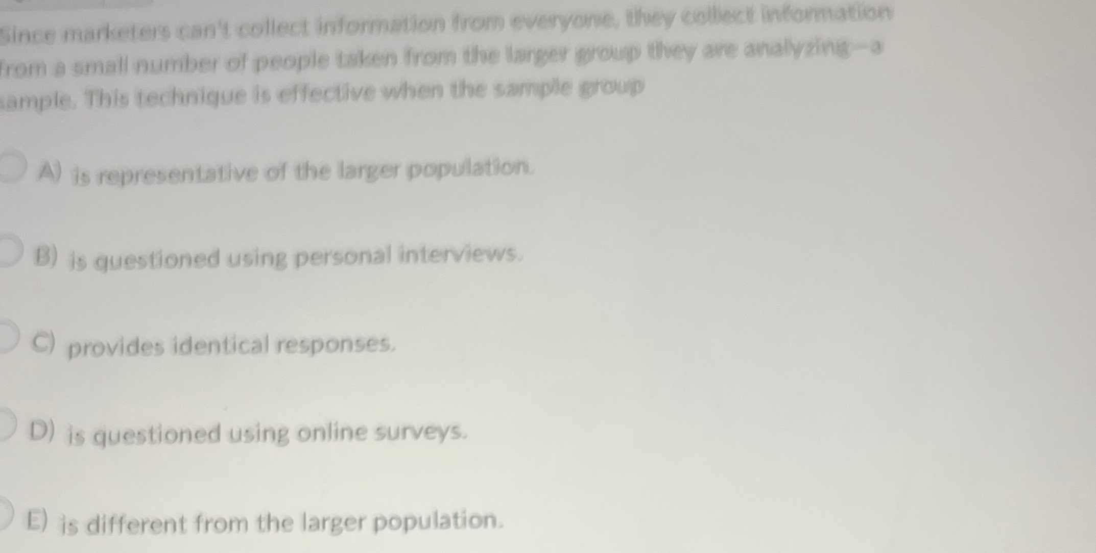 Solved Since marketers can't collect informmion from | Chegg.com