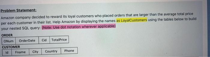 Solved Problem Statement: Amazon company decided to reward | Chegg.com