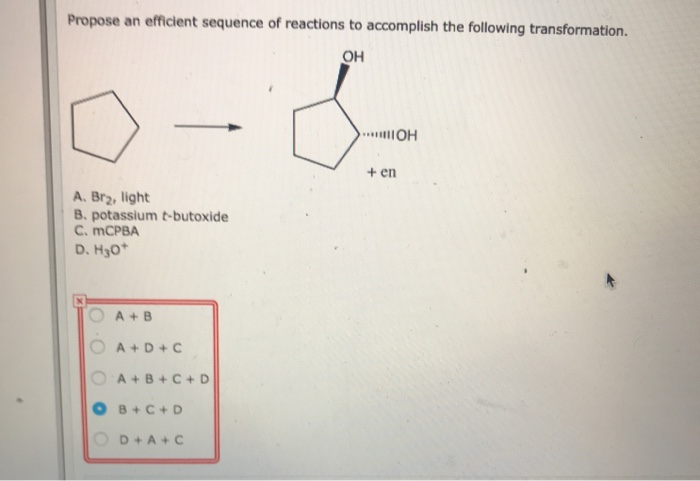 Solved Propose an efficient sequence of reactions to | Chegg.com