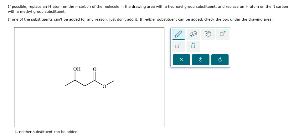 Solved If possible, replace an H atom on the α carbon of the | Chegg.com
