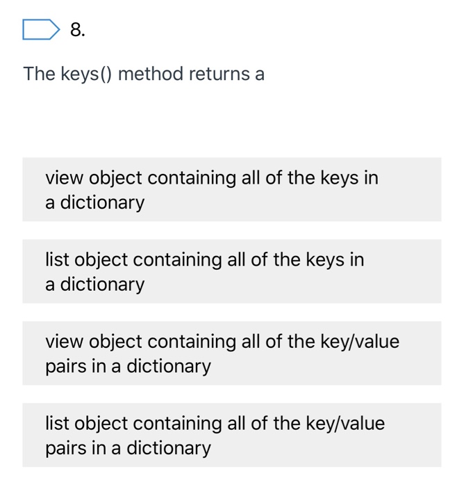 Solved D 10. To delete all items from a dictionary | Chegg.com