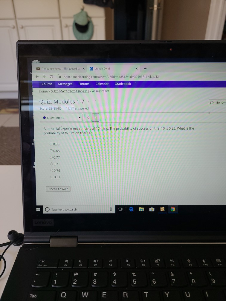 Solved 7 Announcements - Blackboard Lex 2 Lumen OHM X R с A | Chegg.com