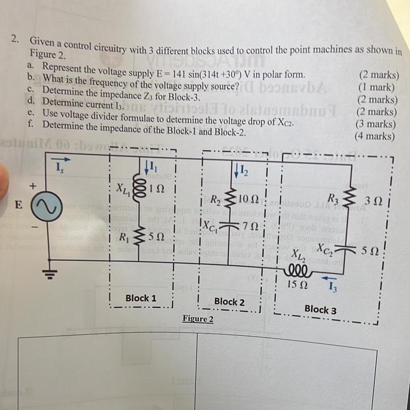 Solved Given a control circuitry with 3 ﻿different blocks | Chegg.com