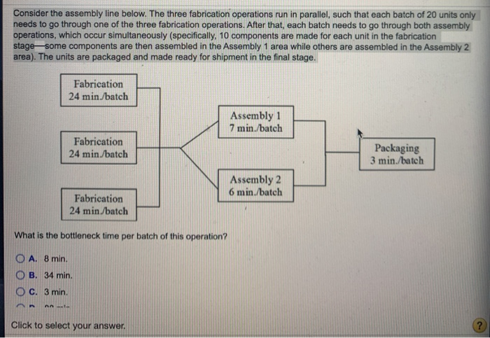 Solved Consider the assembly line below. The three | Chegg.com