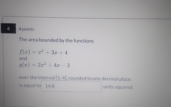Solved 4 pointsThe area bounded by the | Chegg.com Solved 4 pointsThe area bounded by the | Chegg.com