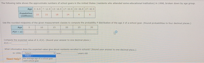 Solved The following table shows the approximate numbers of | Chegg.com