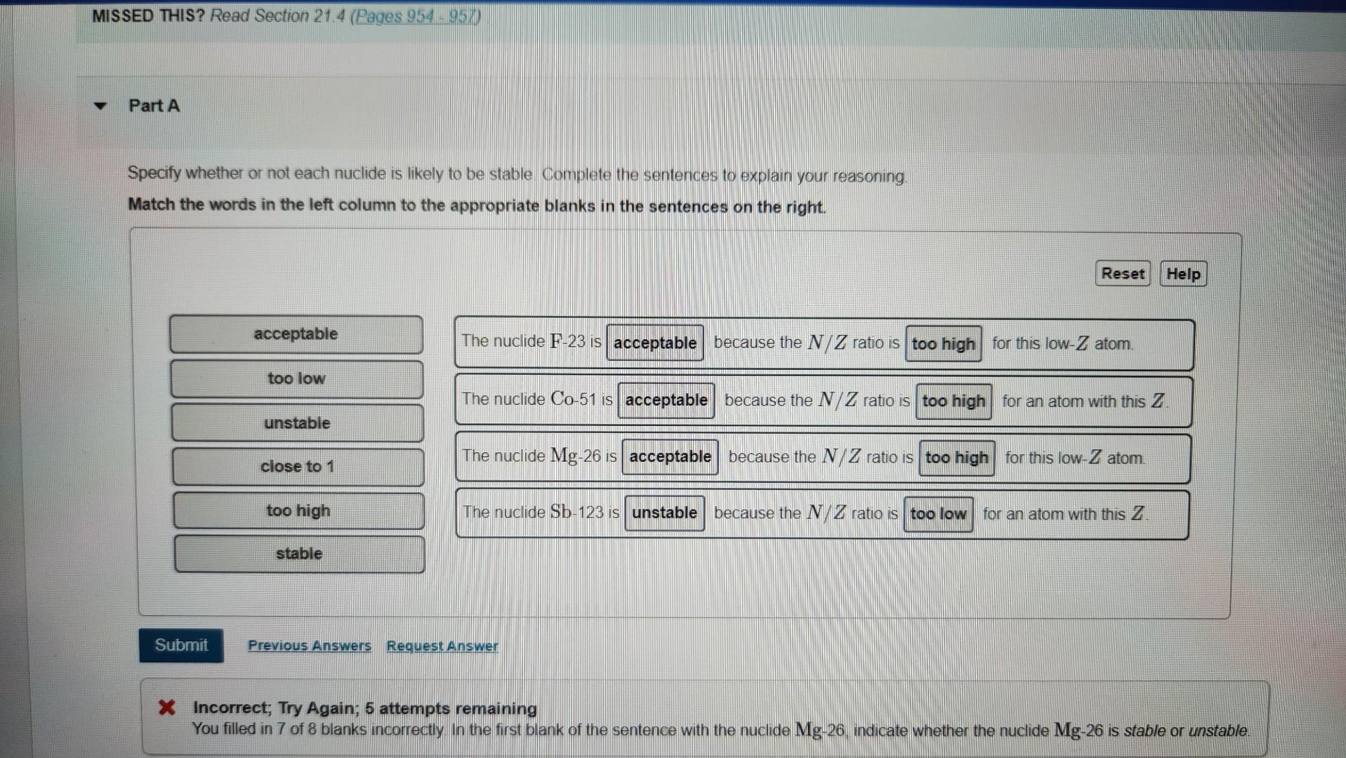 Solved Specify whether or not each nuclide is likely to be | Chegg.com