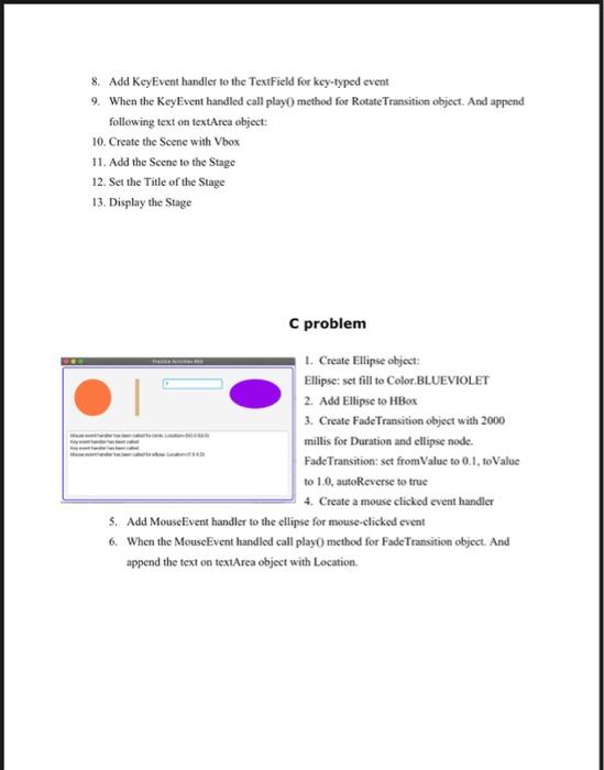8. Add KeyEvent handler to the TextField for | Chegg.com