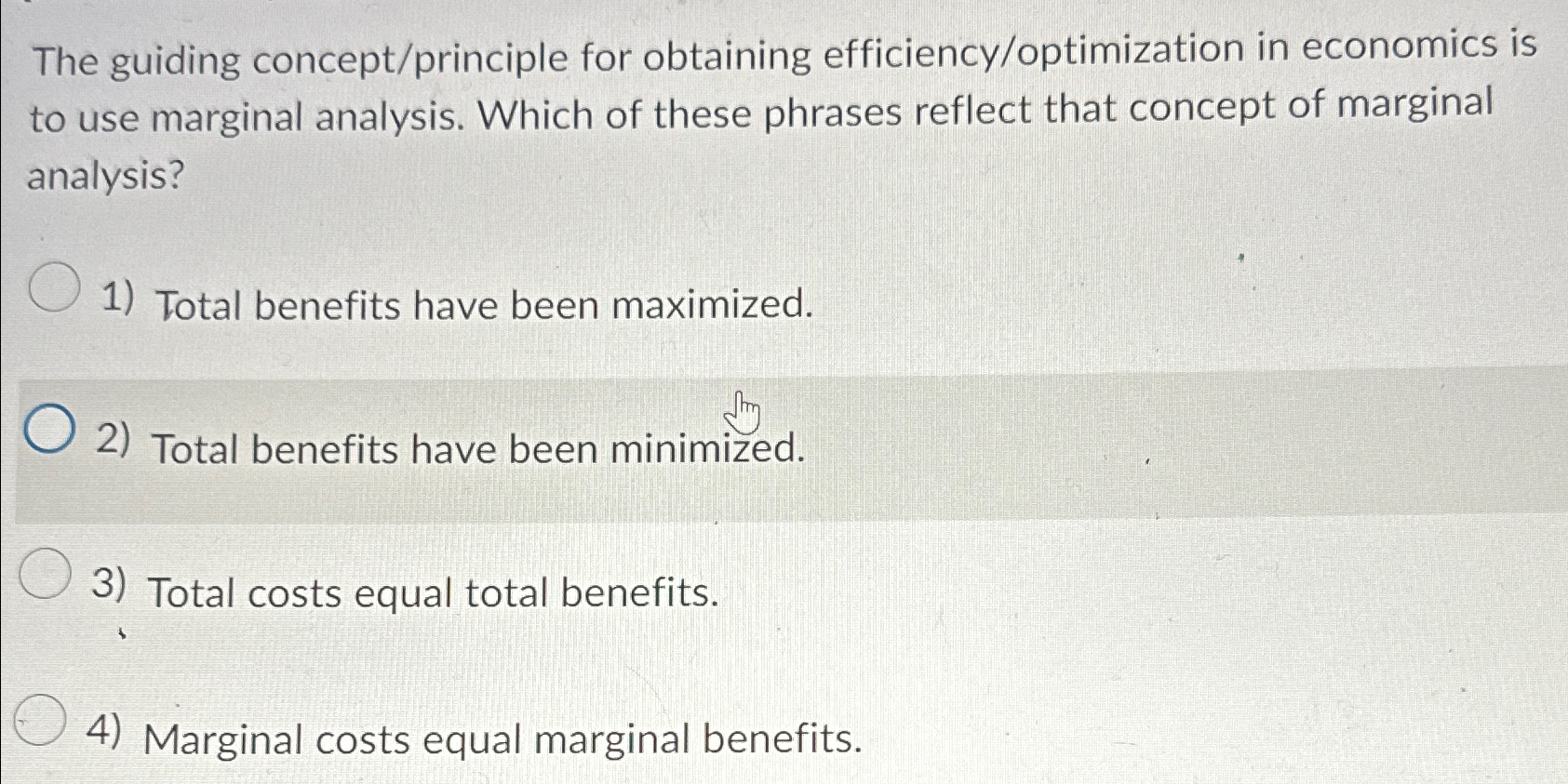 Solved The guiding concept/principle for obtaining | Chegg.com