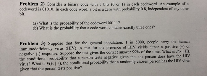 Solved Problem 2) Consider a binary code with 5 bits (0 or | Chegg.com